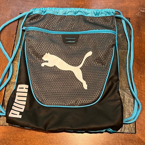 Puma | Bags | Puma Logo Drawstring Topbackpack Euc | Poshmark